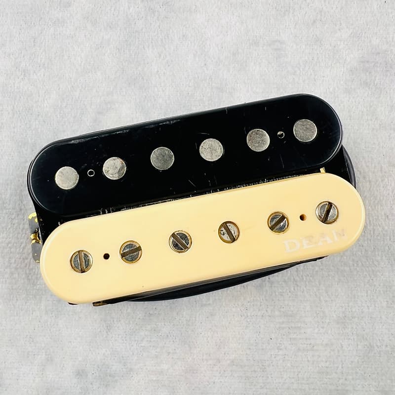 Dean Logo Humbucker Pickup 53mm Bridge - Zebra | Reverb