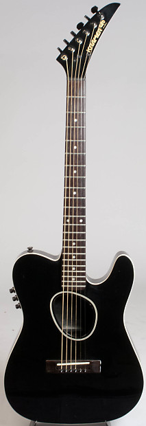 1986 Kramer Ferrington KFT-1 Acoustic Electric Guitar Black | Reverb