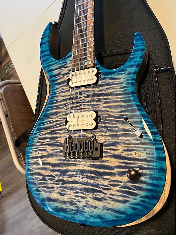Kiesel K6X 2022 Custom Blue Denim Aqua Blue Caliburst New K | Reverb