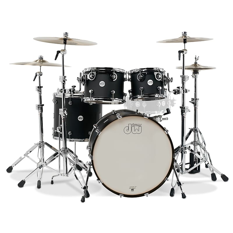 DW Drum Workshop DDLM2214BL Design Series 4-Piece Drum Kit | Reverb