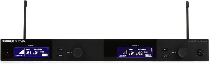 Shure SLXD4D Dual Channel Wireless Receiver (Transmitters | Reverb