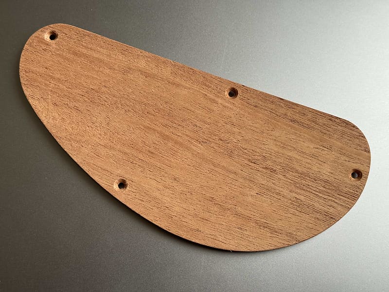 Warmoth mahogany wood control backplate for rear routed | Reverb