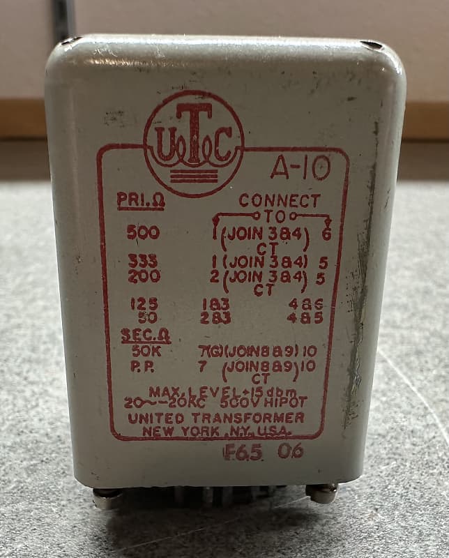 Vintage UTC A-10 transformer | Reverb