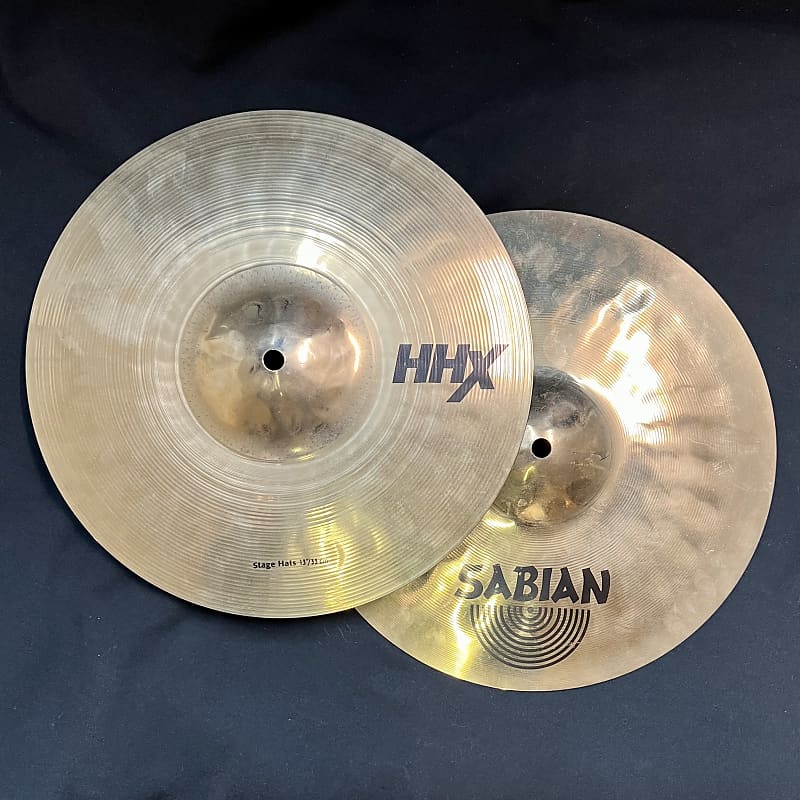 Sabian HHX 13-inch Stage Hats, Old Logo, 872gm/1371gm | Reverb