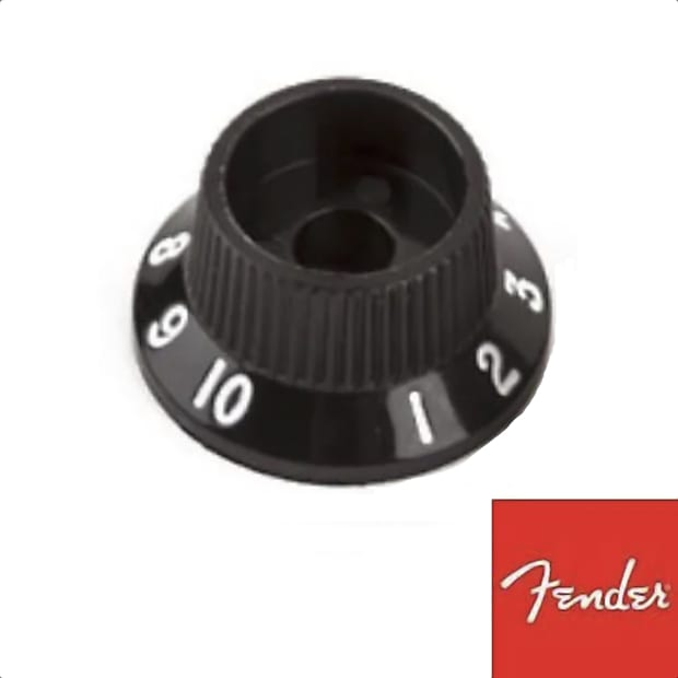Fender Fender Stratocaster S-1 Volume Pot Switch Knob-Black | Reverb