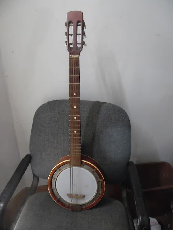 Vintage English 6 String Banjo 1900's | Reverb