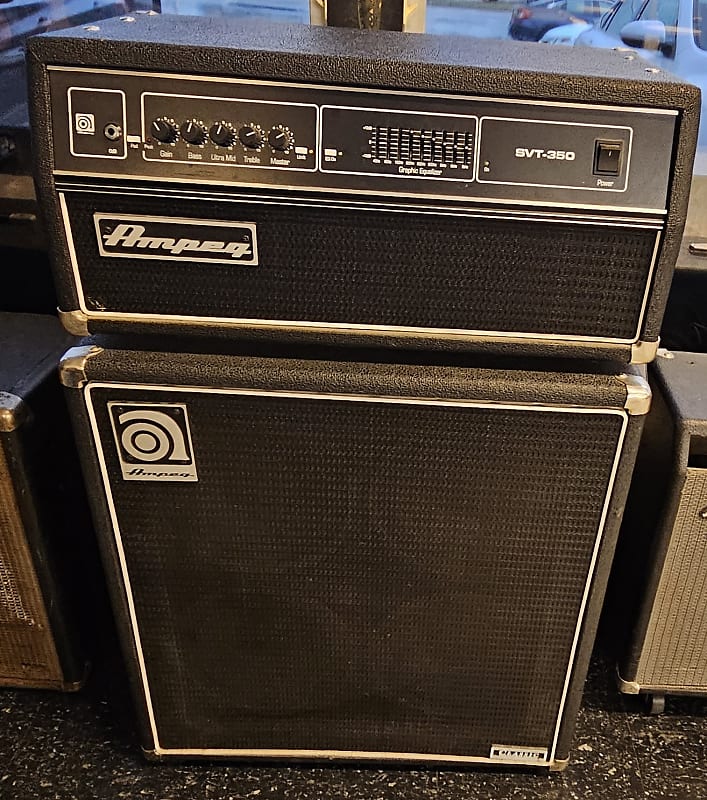 Ampeg SVT-350 & SVT-410 Head and Cabinet Stack | Reverb