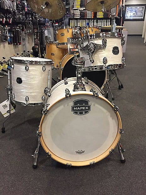 Mapex 2017 Saturn V Tour Edition 12-14 20 White Marine Drum | Reverb