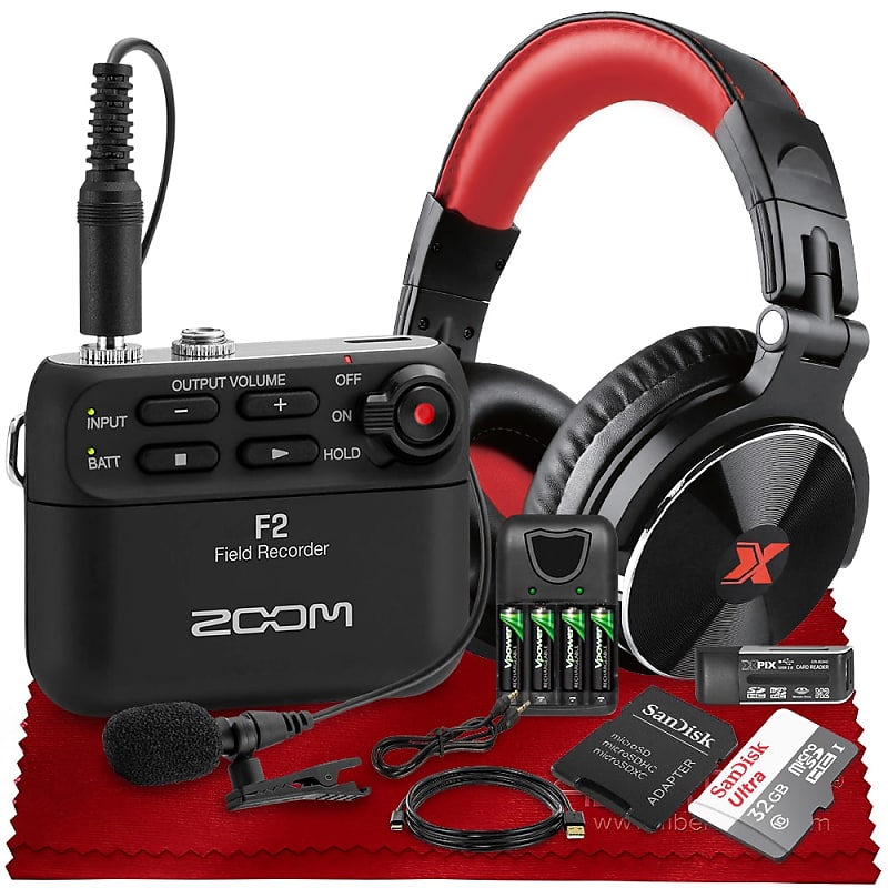 Zoom F2 Ultracompact Portable Field Recorder with Bluetooth, | Reverb