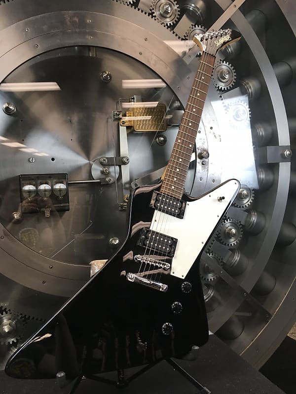 Slammer by Hamer XP-1 Explorer Electric Guitar Black | Reverb