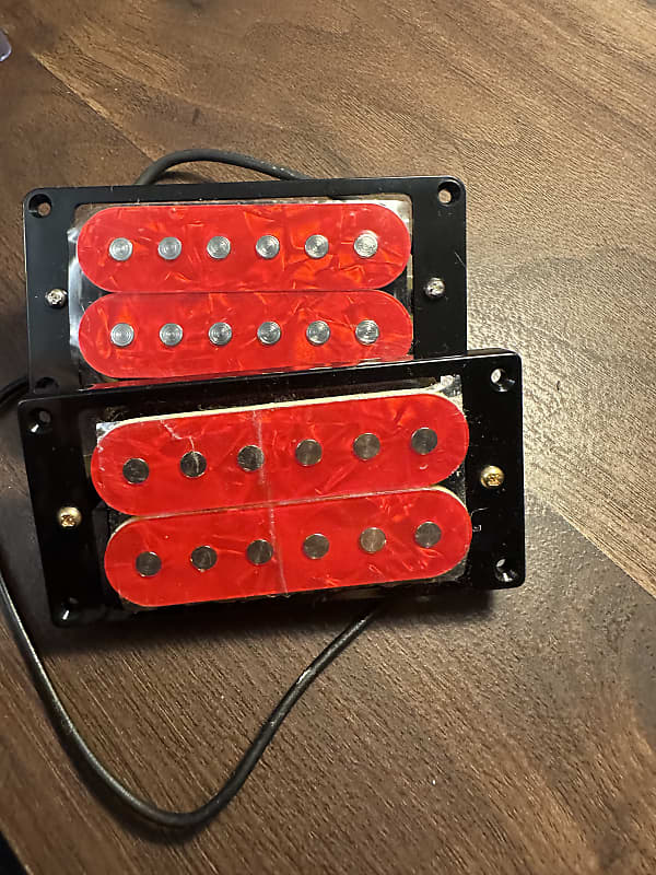 Red Pearloid Humbucker Set | Reverb