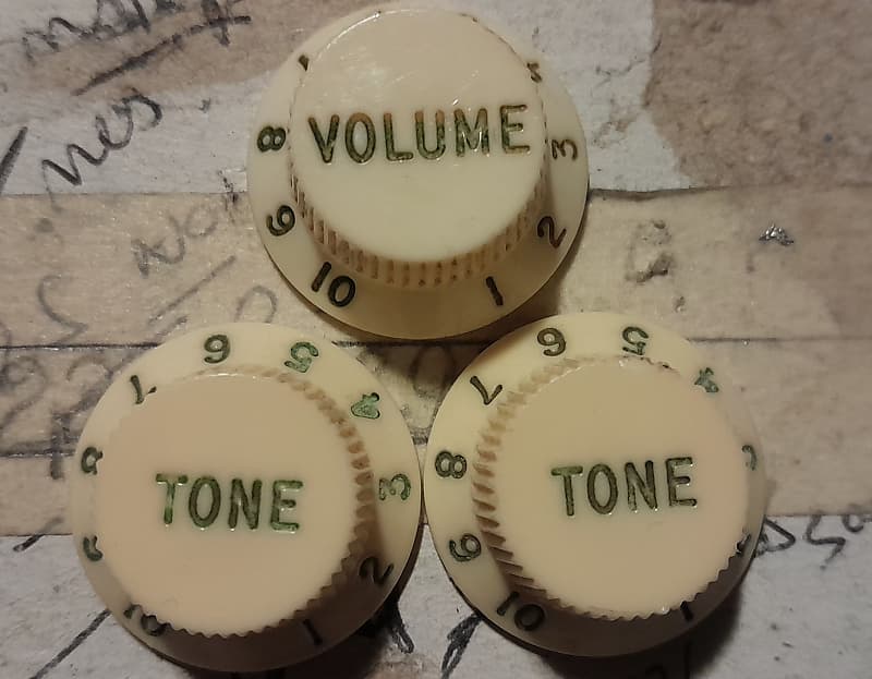 Set Knobs 1977 1978 1979 1980 1981 Fender Stratocaster guitar | Reverb