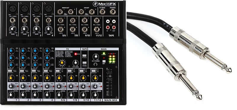 Mackie Mix12FX 12-channel Compact Mixer with Effects Bundle | Reverb