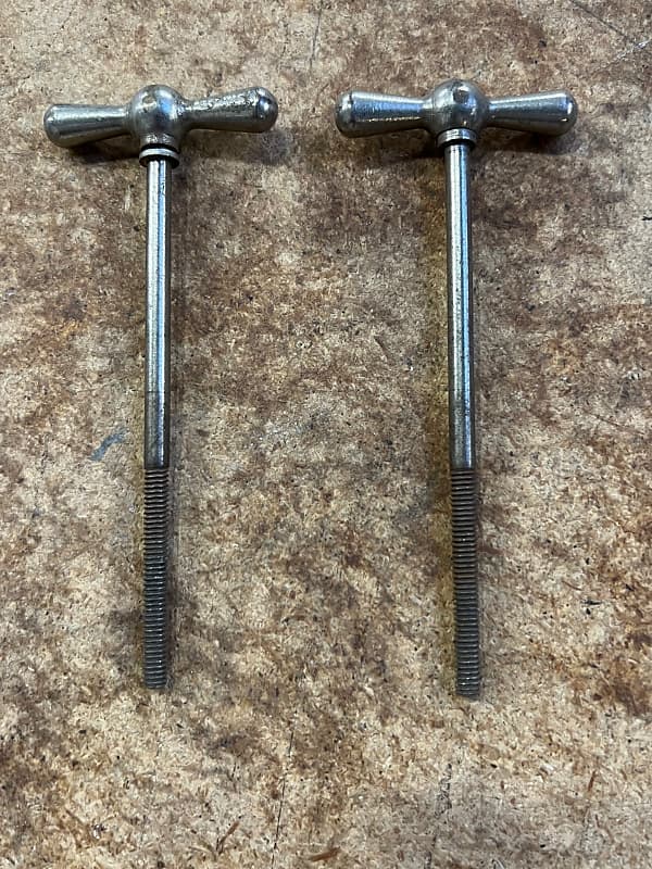 Ludwig 4-5/8" Nickel T Rods 2pk Vintage 1940's | Reverb