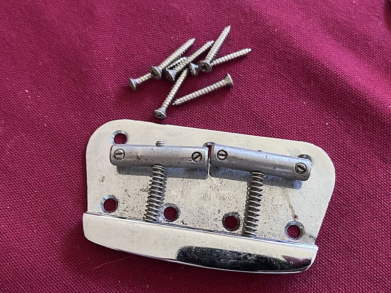 1970s vintage Fender Musicmaster bass bridge | Reverb