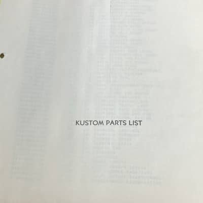 Kustom Amplifier 1971 Service Manual Schematics Full Line | Reverb