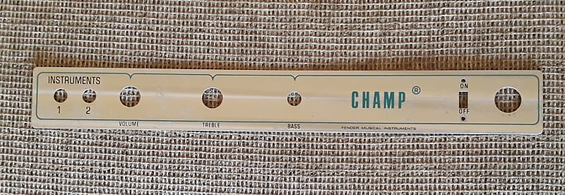 1970's Fender Champ Silverface Era Guitar Amp Faceplate | Reverb