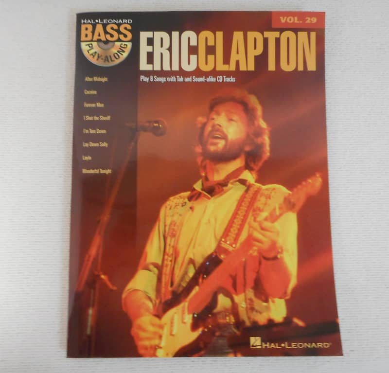 Hal Leonard Bass Play Along Eric Clapton Vol. 29 With CD | Reverb