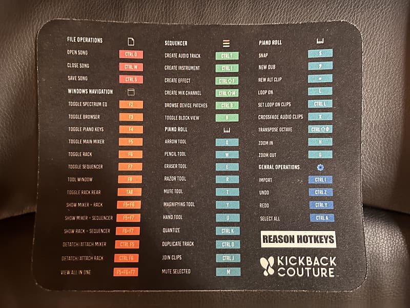 Reason Hotkeys Mousepad | Reverb