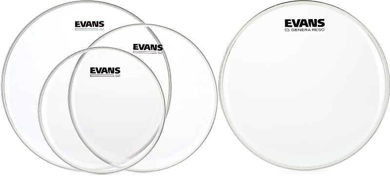 Evans G2 Clear 3-piece Tom Pack - 10/12/14 inch Bundle with | Reverb