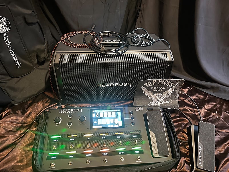 Headrush Pedalboard w additional pedal and 2000w monitor | Reverb