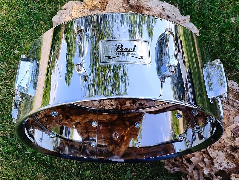 Pearl Steel Shell 14" x 5" 10 Lug Snare Drum Shell, for | Reverb