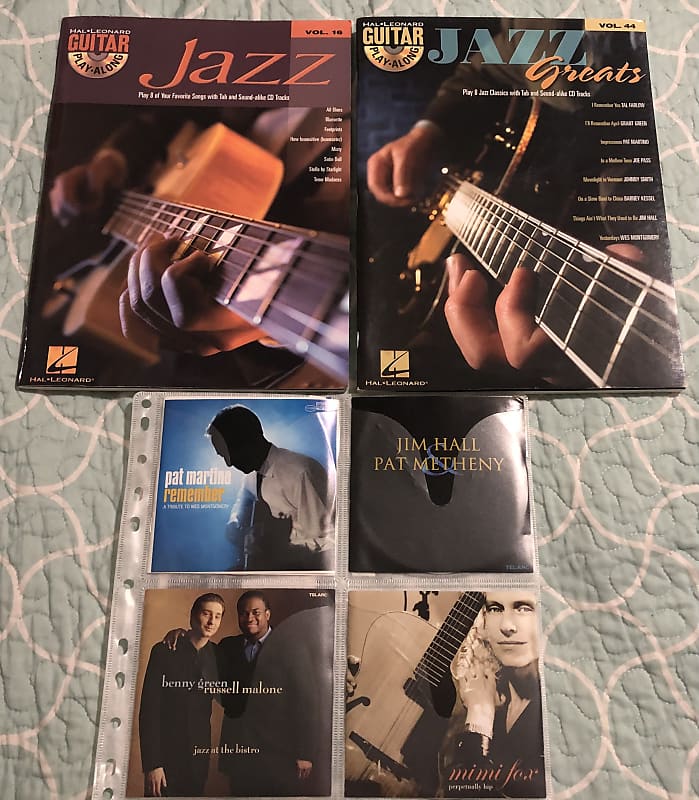 Jazz guitar play along music 2 book and cd set tab tablature | Reverb