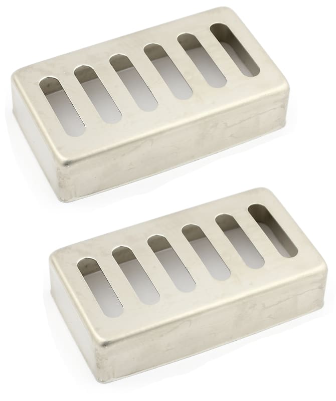 (2) NICKEL-SILVER Radiator Humbucker Guitar Pickup Covers, | Reverb