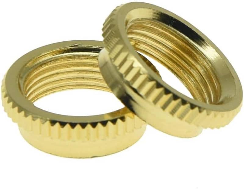 2x American Fine Knurled Deep Nut Guitar Toggle Switch Nut | Reverb