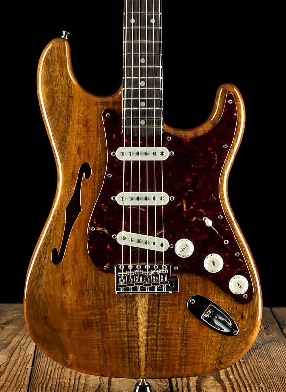 Fender Custom Shop Artisan Koa Thinline Stratocaster - | Reverb