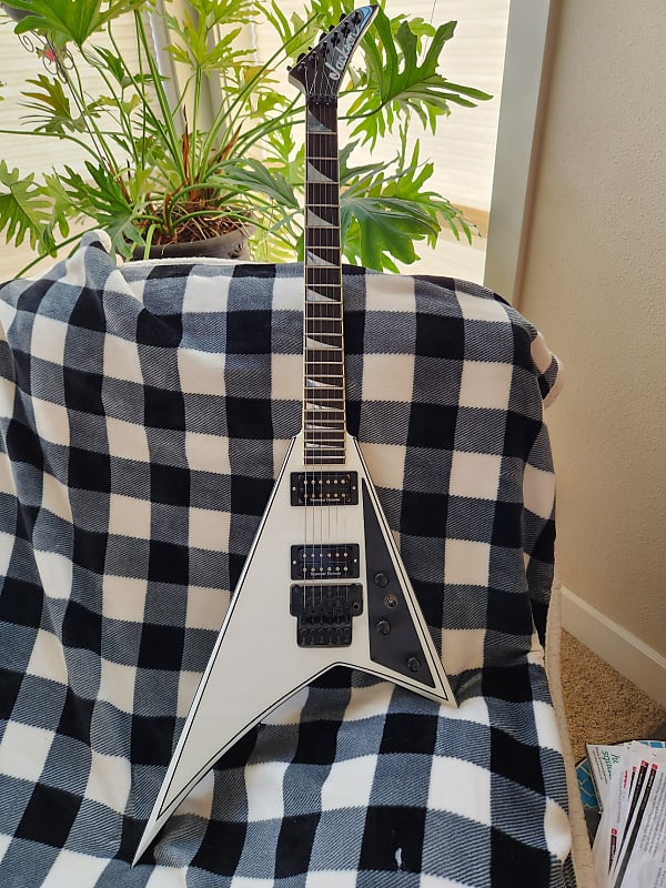 Jackson USA RR1 2001 White/Black Pinstripes | Reverb