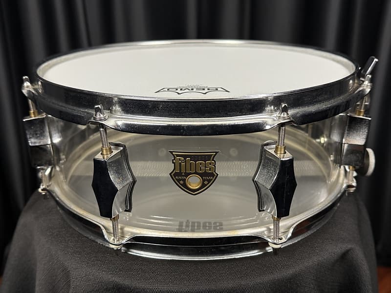 Fibes Drums Austin Crystalite 5x13 Clear Acrylic Snare Drum | Reverb