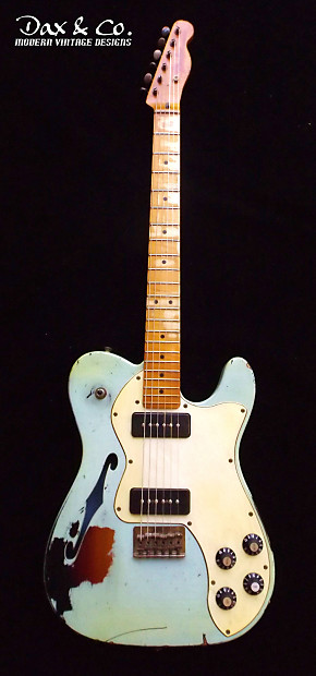 Fender Thinline Telecaster Sonic Blue Relic! Cowboy Punk | Reverb