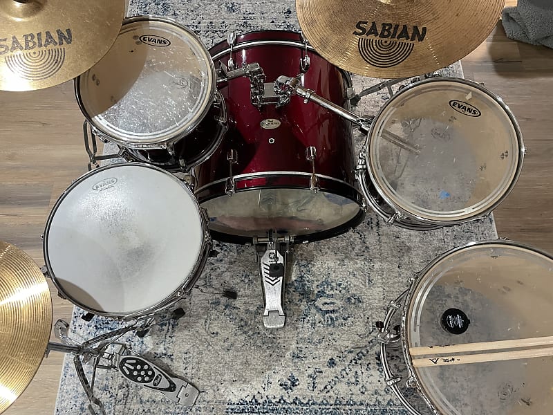 Pearl Drum Set - Forum Series - Red | Reverb