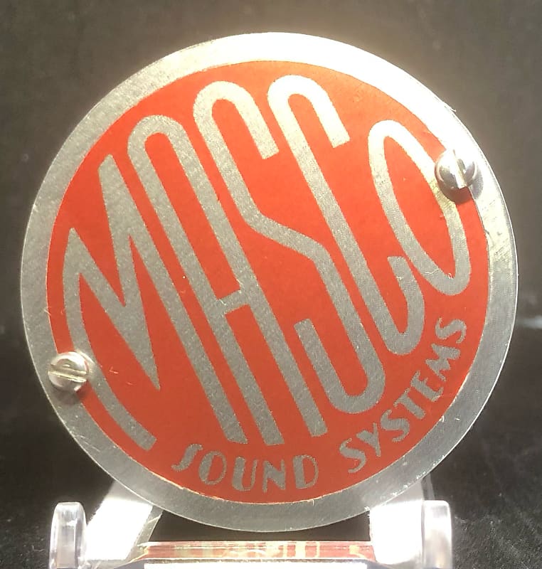 MASCO badge logo Reproduction for vintage TUBE PA HEAD | Reverb