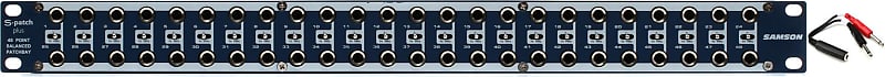 Samson S-Patch Plus 48-point Balanced Patchbay Bundle with | Reverb