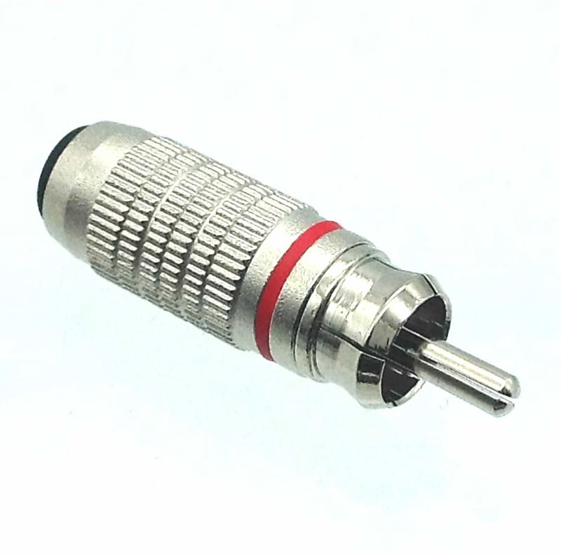 Premium RCA Nickel Plated Plug - Red | Reverb