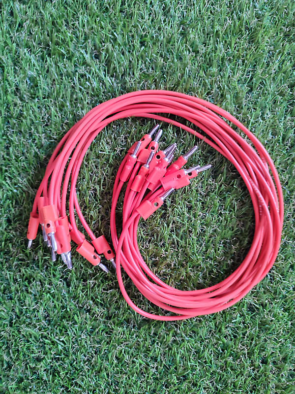 Qty 11 x Pomona Stackable Banana patch Cables 24 Inch Orange | Reverb