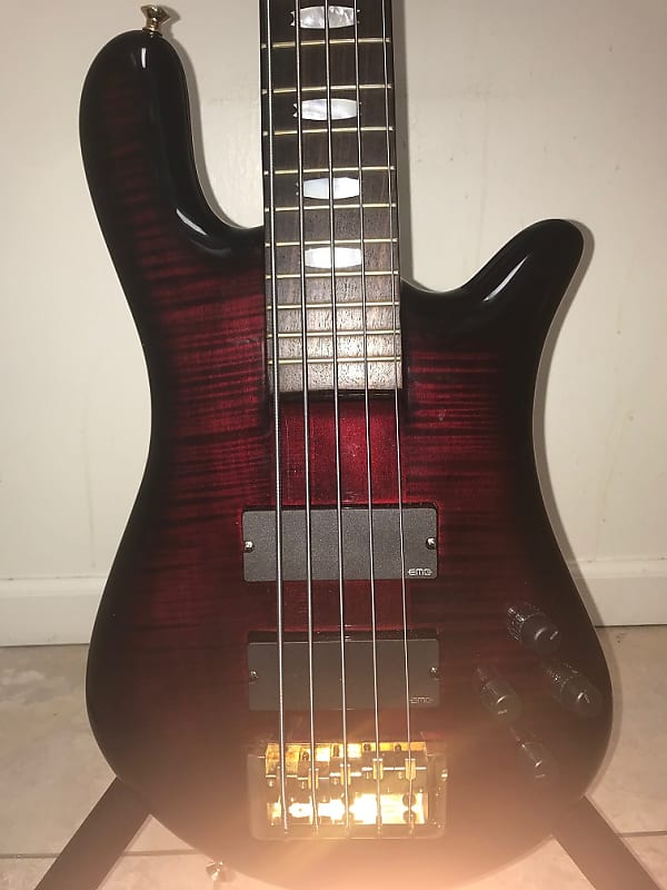 Spector NS5-CRFM Black Cherry Burst 5-String Bass w/HSC and | Reverb