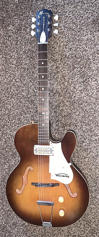 Vintage Harmony Rocket hollow body electric guitar made in | Reverb