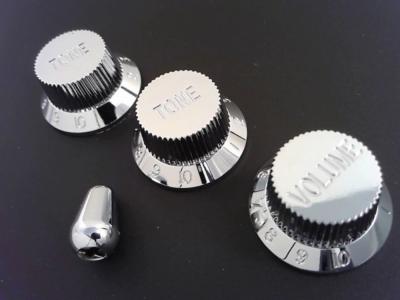 True Custom Shop® Chrome Knobs & Switch Tip Set for Fender | Reverb