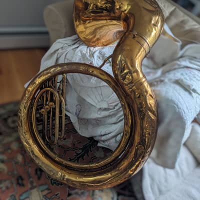 King HN White Sousaphone 1250 Late 1950s - Laquered Brass | Reverb