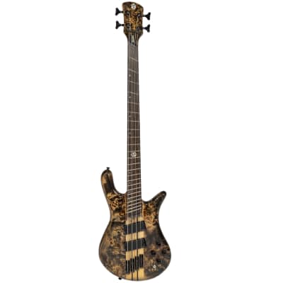 Spector NS Dimension 4 Bass Guitar - Black and Blue Gloss | Reverb