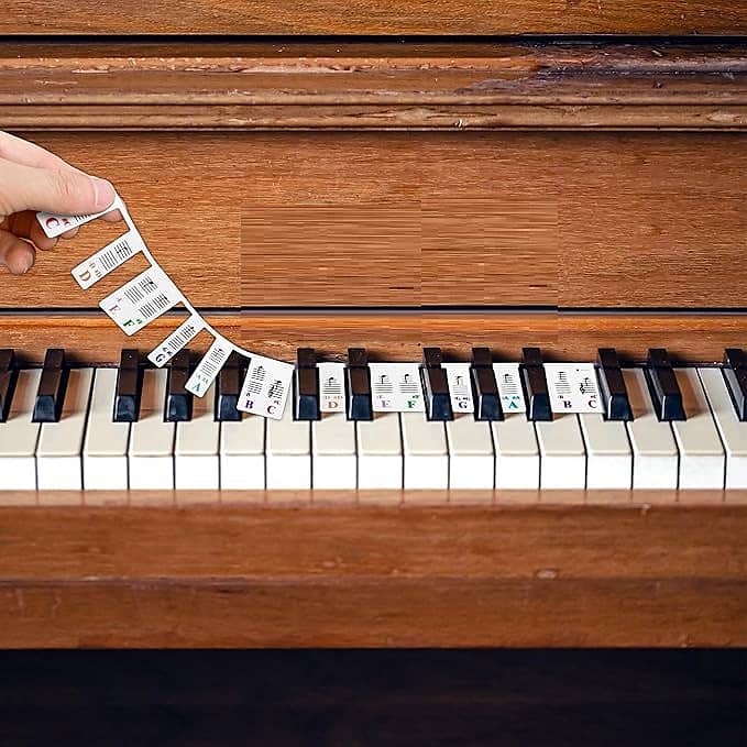 Removable Piano Keyboard Note Labels for 61 Key Full Size, | Reverb