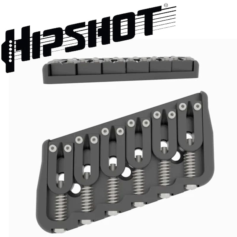 USA Hipshot 6 String Multi-Scale Fixed Guitar Bridge 18° | Reverb