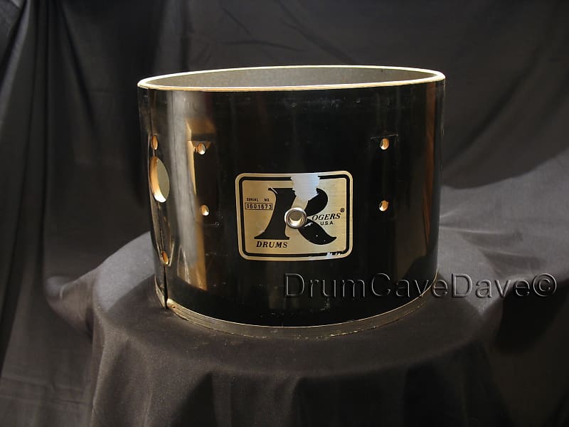 10" ROGERS CONCERT TOM SHELL MEMRILOC ERA, BLACK | Reverb