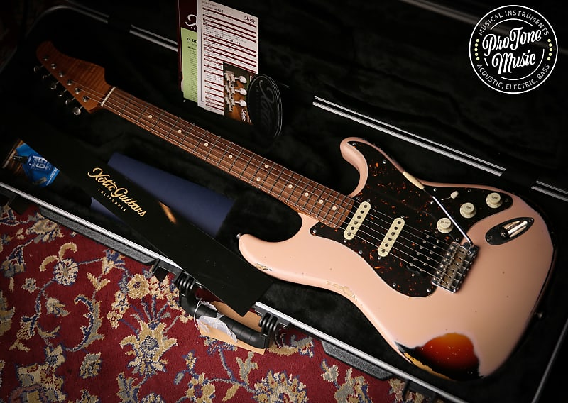 Xotic California Classic XSC-2 HSS Heavy Relic Shell Pink | Reverb