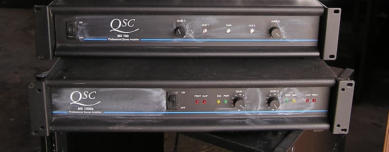 QSC MX700 Stereo Power Amplifier 1990s Black | Reverb