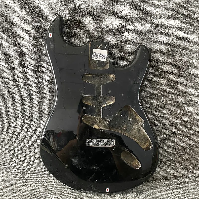 Gloss Black Stratocaster Strat Style Guitar Body | Reverb