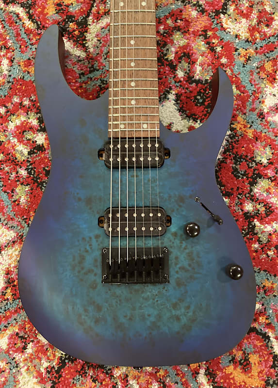 Ibanez RG7421, 7-string 2020, Sapphire Blue Flat, Mint, NOS, | Reverb